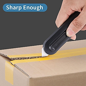 Steelite Auto-Retractable Box Cutter Ceramic Utility Knifes Safe Unboxing Kinves Cartons Cardboard Cutter Suitable for Office and Home Right-handed