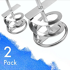 IMPRESA - [2 Pack] Paint Mixer for Drill - Extra Long Rust Proof Drill Mixer - Paint Stirrer Drill Attachment - Easy Cleaning Drill Paddle - Paint Stirrers - Paint Mixer for Drill 5 Gallon