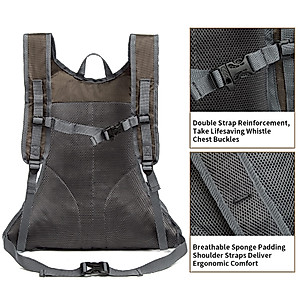 Hiking Daypack,Water Resistant Lightweight Packable Backpack, Foldable Backpack for Travel Camping Outdoor, Women Men Use (Army green)