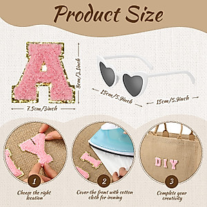 6 Pcs Burlap Jute Tote Bags Bulk Bachelor Party Large Blank Burlap Bags with Handles 6 Pairs Heart Shaped Glasses White Heart Glasses 2 Sets A-z Iron on Letter Patches Glitter Border Repair Patches