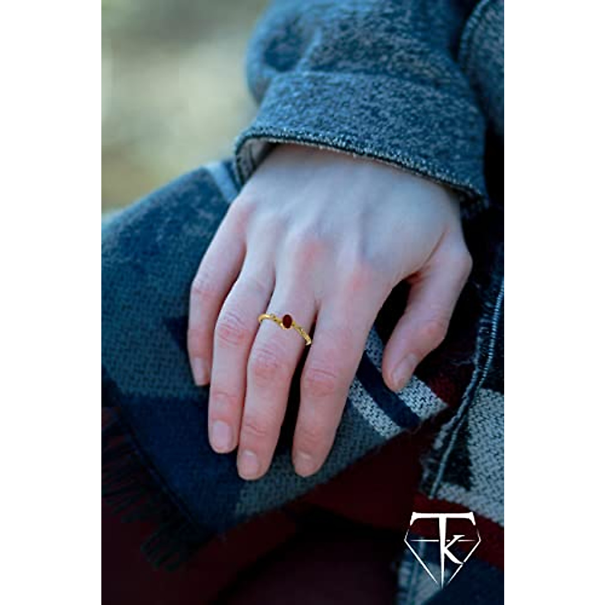 Takar Elegant 14k Gold, Diamond and Rose Gold Genuine Oval Ruby Stackable Ring Genuine Birthstone Ring, 14k Yellow GOLD Red gemstone ring for women. Gold stacking rings for Female MADE IN USA.