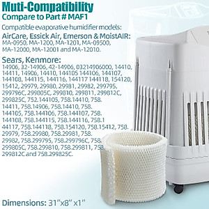 MAF1 Humidifier Filter for Air-Care - Essick Air Emerson Moistair MA1200 MA1201 MA0950, Kenmore14906 32-14906 42-14906 EF1 Humidifiers (2 Pack)