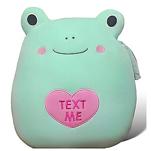 Squishmallows Official Kellytoy 12 Inch Green Baratelli Frog with “Text ME” on Belly Plush - Valentine’s Squad 2023 Stuffed Animal Toy