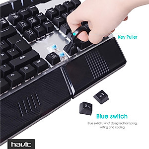 HAVIT RGB Backlit Wired Membrane Gaming Keyboard, Mechanical-Similar Typing/Gaming Experience (Black)
