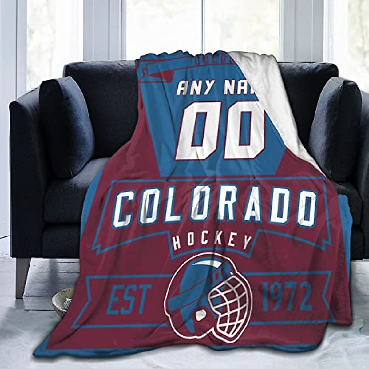 Custom Blanket for Bed Personalized Fans Gift Hockey City Summer Winter Fleece Throw Blankets Add Name and Number Personalized
