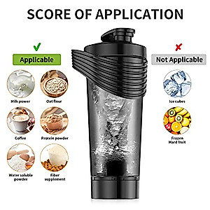 Electric Protein Shaker Bottle USB C Rechargeable Electric Blender Bottles for Protein Mixes with BPA Free, Vortex Portable Mixer Cup Made with Tritan 28 OZ 6500rpm Powerful Black
