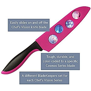 Chef’s Vision Blade Keepers Protective Knife Covers for the Cosmos Series Knives - Knives Not Included - Color Blade Cover Sheaths for Kitchen Knives - Blade Guards to Protect your Cosmos Knives
