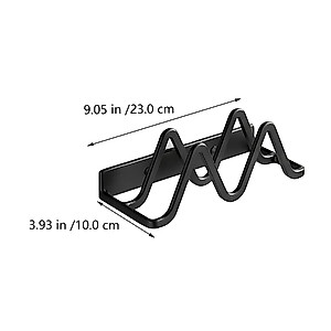 Cabilock Kitchen Lid Organizer Wall Mounted Pot Lid Storage Rack Cabinet Pantry Countertop Bakeware Organizer Dish Stand Holder for Spatula Plates Lid Cutting Boards Black