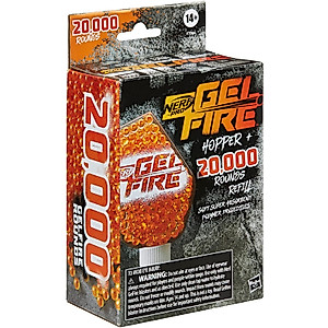Nerf 20,000 Gelfire Rounds Refill Blasters, 800 Round Hopper, Easter Gifts for Teens, Ages 14+