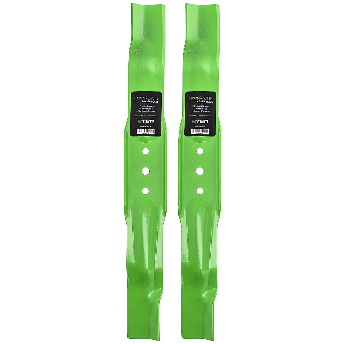 8TEN LawnRAZOR Mower Blade Set for Toro Recycler Mower Rear Bagger 21 inch Deck 62-7700 62-7700-03 (Medium Lift)