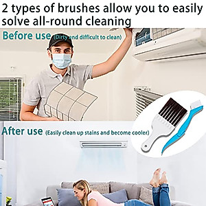 5 Pcs Air Conditioner Fin Cleaner Set 3 Different Ac Fin Comb Condenser Fin Straightener,2 Different Brush Condenser Ac Coil Cleaner Air Refrigerator Fin Cleaner Evaporator Radiator Repair Clean Tool