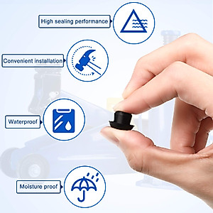25 Pack 8mm Bottle Jack/Floor Jack Oil Filler Plug Bung, Horizontal Jack Plugs Rubber Reservoir Oil Filler Plug, Horizontal Jack Hydraulic Top Pressure Rod for Oil Reservoir Filler Hole