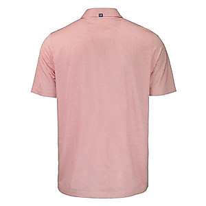 Cutter & Buck Men's Red Atlanta Falcons Throwback Big & Tall Pike Eco Symmetry Print Stretch Recycled Polo