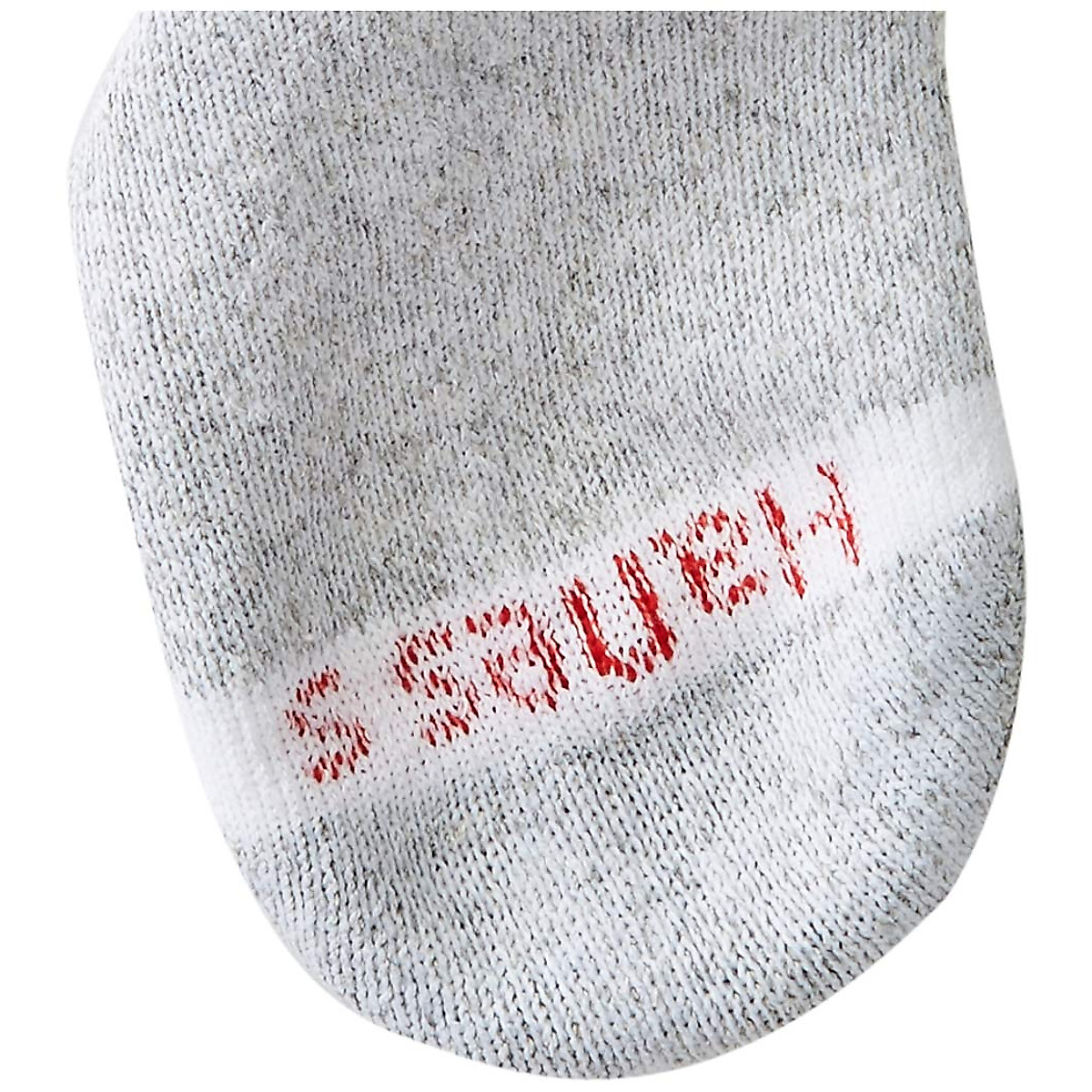 Hanes Boys Socks, Double Tough Cushioned Crew 12-pair Packs Athletic-socks, White/Grey Bottom, Large US