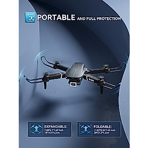 Drones with Camera for Adults Beginners Kids, Foldable Drone with 1080P HD Camera, RC Quadcopter - FPV Live Video, Altitude Hold, Headless Mode, One Key Take Off/Landing, APP Control
