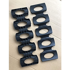 UCITY 2 Pack Black Bottle and Can Easy Stacker Foldable Wine Beer Racker Space Saver Perfect for Kitchen Cabinet and Fridge Storage Rack