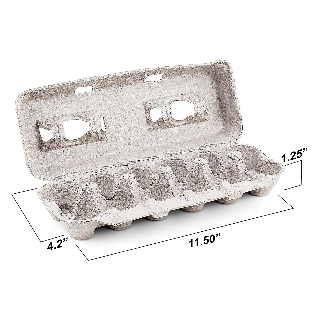 Blank Natural Pulp Egg Cartons Holds Up to Twelve Eggs - 1 Dozen - Strong Sturdy Egg Crate Carboard Material Perfect For Storing Extra Eggs (25 Pieces) by MT Products - Made in The USA
