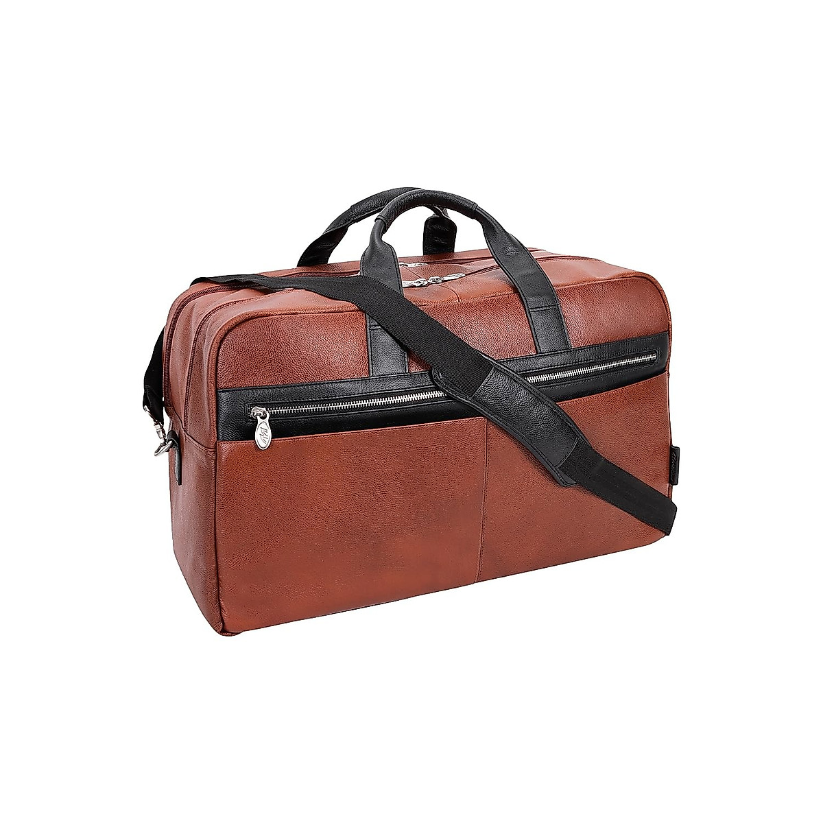 McKlein Wellington Laptop & Tablet Carry-All Duffel, Brown 21"x9"x13"
