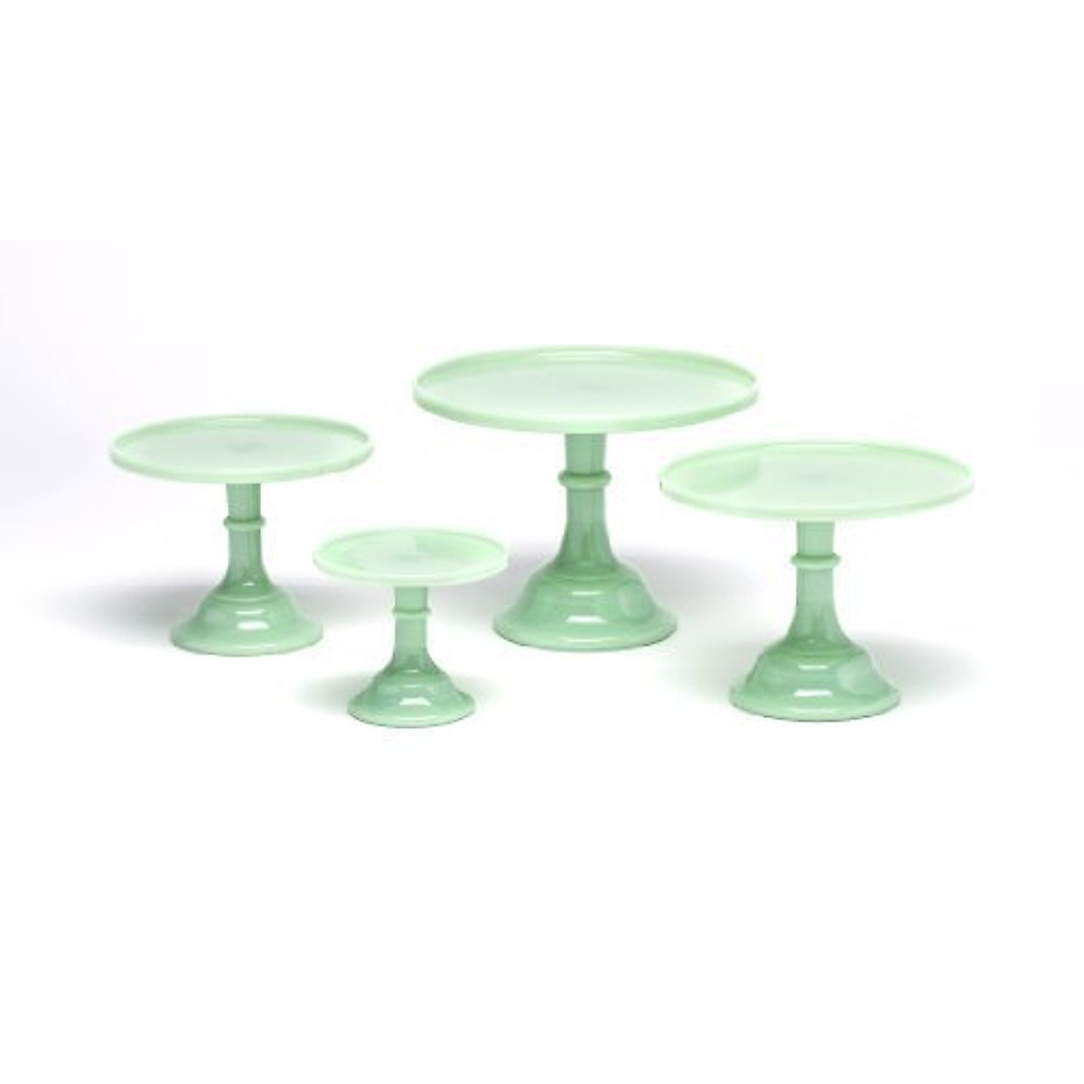 Mosser Glass 12" Footed Cake Plate - Jade