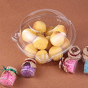 BlueSnail 50 pieces Plastic Single Individual Cupcake Muffin Dome Holders Cases Boxes Cups Pods