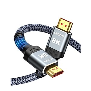 Highwings 8K HDMI Cable Long 2.1 30FT/9M, 48Gbps High Speed HDMI 4K120 144Hz Dynamic HDR 10 eARC HDCP 2.2&2.3 Compatible for PS5, Blu-ray Player and Monitor