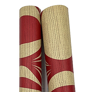 Yifely Red Geometric Design Furniture Paper Self-Adhesive Shelf Liner Dresser Drawer Sticker 17.7 Inch by 9.8 Feet