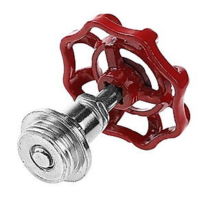 Aislor Outdoor Faucet Water Spigot Handle,Round Wheel Loft Valve Replacement Parts Red DN15