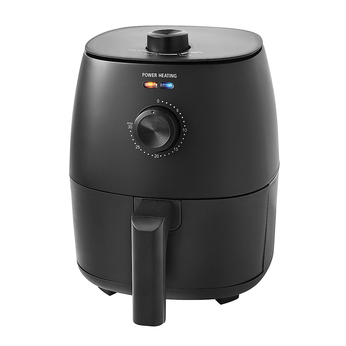 Compact 2.2 Quart Air Fryer, Non-Stick, Dishwasher Safe Basket, 1150W, Black
