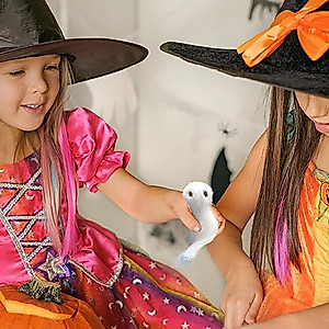 Adopt a Ghost - Spooky Plush Ghost Stuff with Tiny Scroll, Halloween Adopt a Ghost Figurine, Ghost Felt Doll Halloween Plush Toys, for Ghost Stories, Spooky Movies, Halloween Decoration (Set of 1)