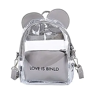 MOSSTYUS Clear Casual Daypack Transparent Crossbody Shoulder Daypack Cosmetic Bag
