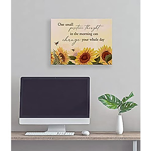 Cilipuloy Sunflower Canvas Wall Art for Bathroom Decoration, Office, Kitchen, Bedroom, Farmhouse, Apartment and Home Decor Accessories. Inspirational Wall Art, Inspirational Poster Quotes Wall Decor, Aesthetic Sunflower Gifts for Women Sunflower Decoratio