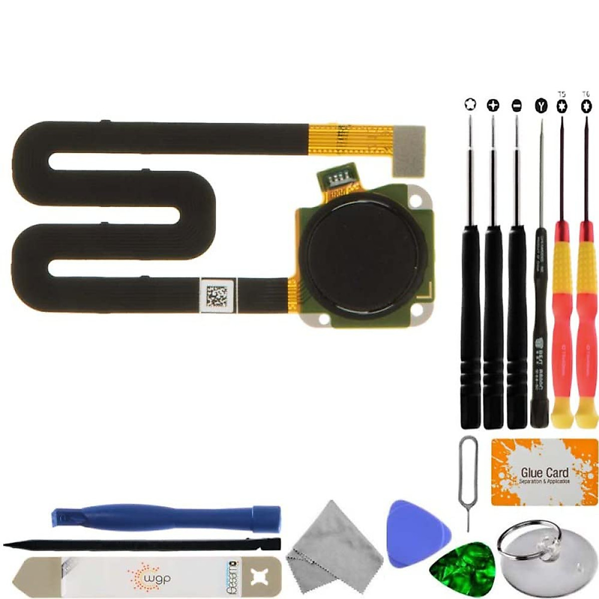 Fingerprint Scanner Assembly for Motorola Moto G6 Play (Black) with Tool Kit