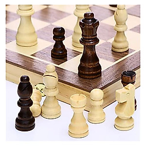 RUVOO Chess Game Chess Set Chess Board 11" Wooden Folding Chess Boards, Handcrafted Portable Travel Chess Game for Beginner Tournament Chess Board Set Board Game