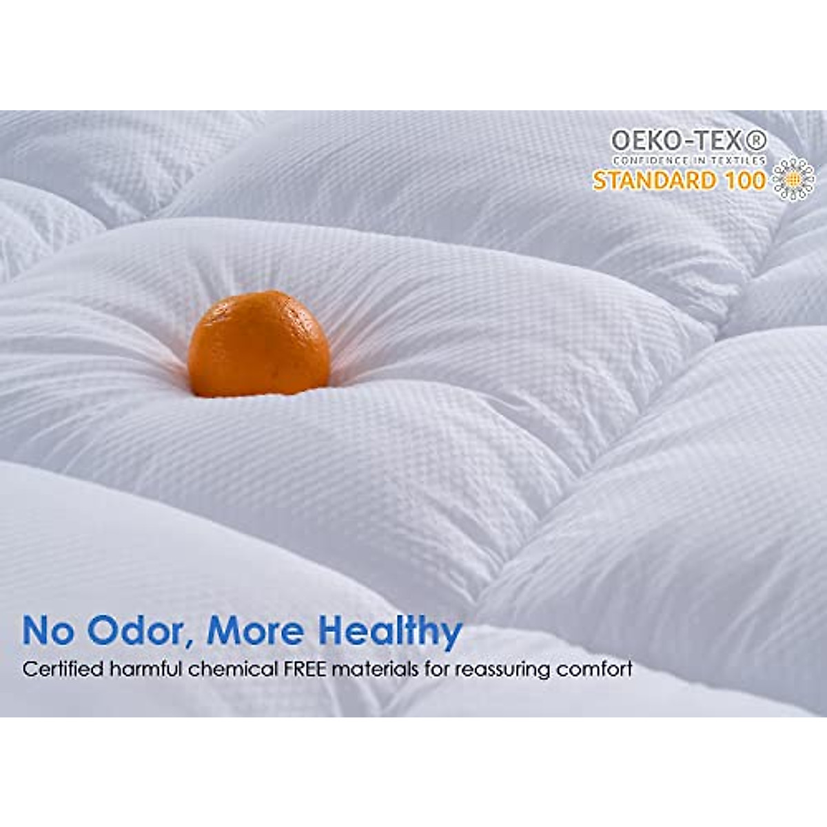 QUEEN ROSE Mattress Topper Queen, Extra Thick Mattress Pad Pillowtop for Back Pain Relief, Soft Bed Cover for Firm Mattress, Plush Overfilled Down Alternative Mattress Protector