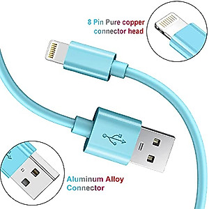 Jeercor Colorful iPhone Charger, MFI Certified Lightning Cable 3PACK 6FT High Speed Data Sync Transfer Charger Cable Compatible with iPhone 13/12/11 Pro Max/XS MAX/XR/XS/X/8/7/Plus/6S/6/SE/5S/iPad …