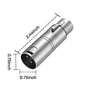 CableCreation XLR Adapter 5PACK, XLR to XLR Gender Changer, XLR Female to Male Connector, 3 Pin XLR Microphone Cable Extension Coupler Compatible Mixer,Speaker,Amplifier for Studio,Live-Stage