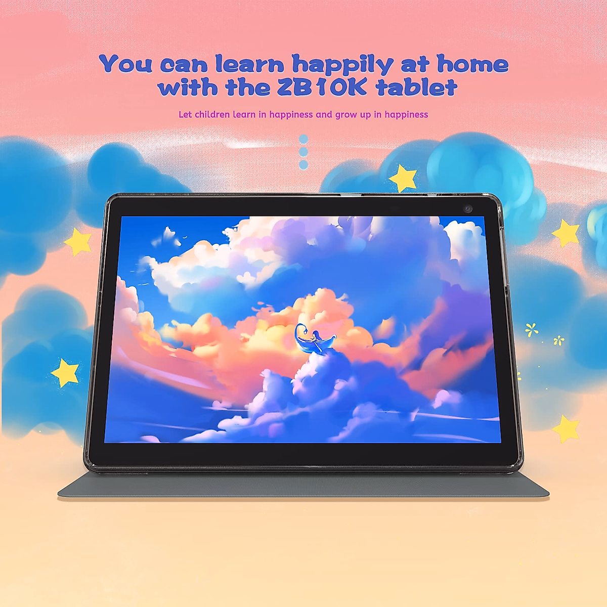 ATOZEE Kids Tablet, 10 Inch Tablet, Android Kids Tablet, WiFi Bluetooth Dual Camera Safety Eye Screen, Parental Control App, 32GB ROM 2GB RAM Quad Core CPU, with Cartoon Tablet Protective Cover.