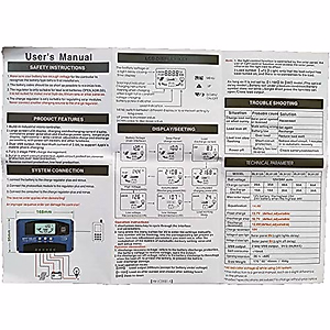 EpRec MPPT 100A 12V/24V Auto Focus Tracking Solar Panel Charge Controller Regulator with Dual USB Port,LCD Display, New Mppt Technical