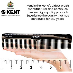 Kent 16T Fine Tooth Comb and Wide Tooth Comb for Hair, Kent Beard Comb and Mustache Comb for Hair Styling, Travel Comb Grooming for Men and Women