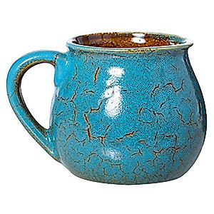 Cape Shore Handcrafted Bean Pot Stoneware 16oz Mug, Multiple Styles Available (Turtle)