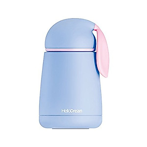 Kids Water Bottles for Girls Boys Insulated Vacuum Thermal Cute Rabbit Coffee Mug,Leak Proof,BPA Free by INVODA (Blue)
