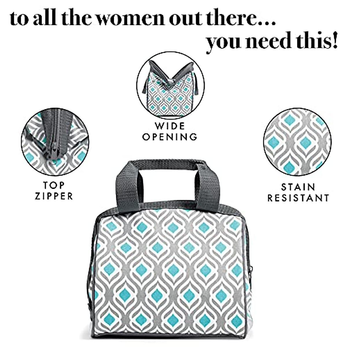 Fit+Fresh Charlotte Adult Insulated Lunch Bag women love as a Lunchbox, Lunch Tote, Cute Small Lunch Box For Women, Lunch box Men, Lunch Bags Women, Insulated Lunch Box, Lunch Boxes, Adult Lunch, Gray
