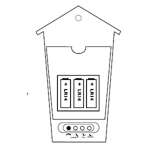 KOOKOO BirdHouse Blue, modern design cuckoo clock with 12 natural bird voices or cuckoo call