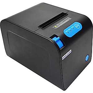 80MM POS Thermal Receipt Printer - USB Serial Ethernet Port POS Thermal Receipt Printer Compatible 80mm Thermal Paper Rolls - 250mm/sec High-Speed Printing with ESC/POS Print Commands (Black)