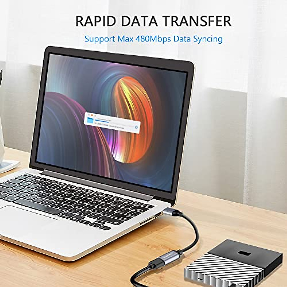 yootech USB C to USB Adapter [3 Pack] 6.3” Type C Female to USB Male Converter Charger Cable Adapter for iPhone 14 13 12 11 Mini Pro Max,iPad Mini Air Pro,i-Watch Series 8 7,Samsung Galaxy S22,Gray