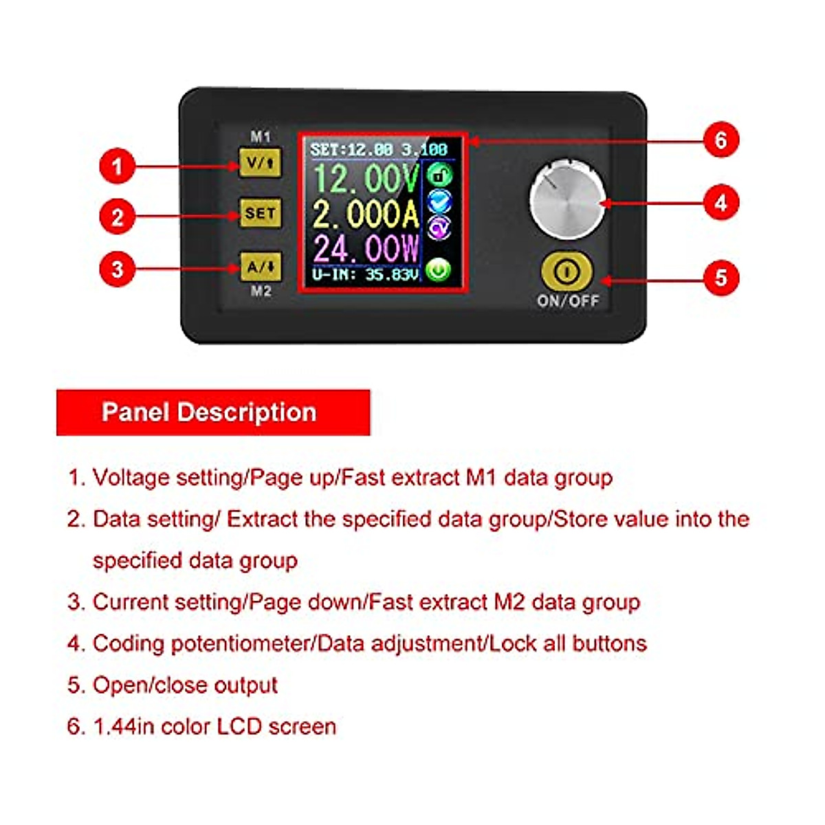 Power Module + Buck Converter Display Module Walfront Digital Programmable Converter LCD Display Constant Voltage Current Buck Converter(DPS5020)