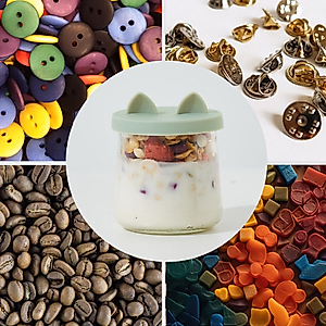 Wingcases Oui Yogurt Jar Lids Silicone - 12 Pack Morandi Colour Patent Authorised Design for 5 Oz Oui Yoghurt Glass Jars, Lids Only, Leakproof, Reusable, Food-Grade, Cute