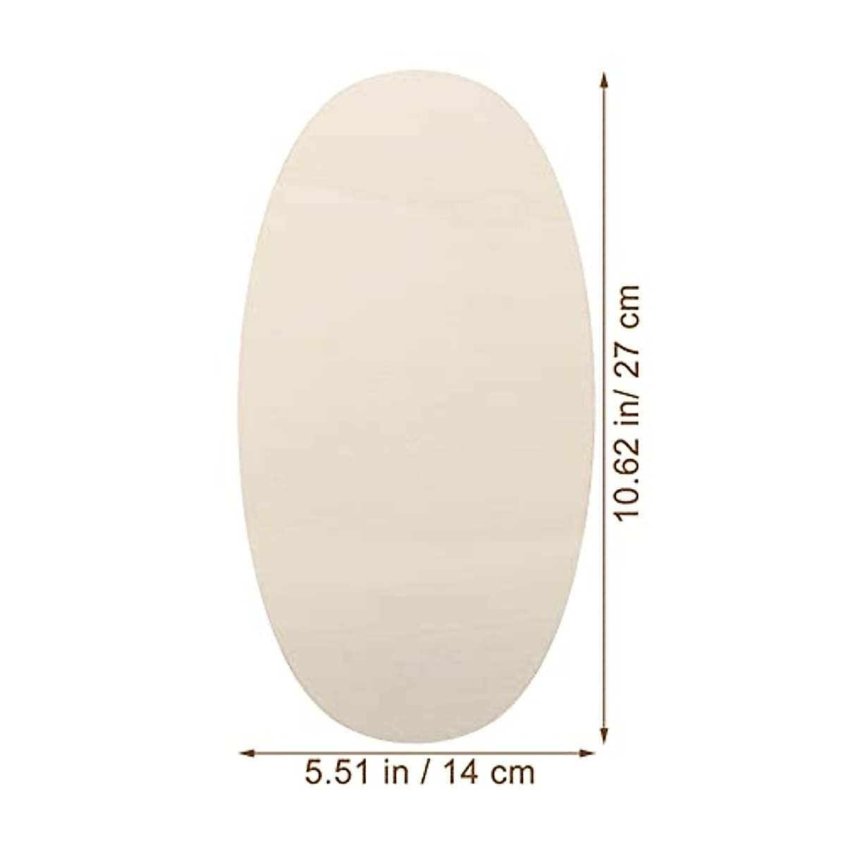 SEWACC Homemade Ornaments 10pcs Unfinished Hanging Wood Sign Oval Blank Door Plaque DIY Wood Chips Banners Garden Decorations for Wall Door Window 14x27CM Woodsy Decor