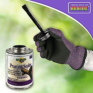 Bonide Garden Rich Pruning Sealer with Brush Top Applicator, 16 oz Ready-to-Use Protective Seal for Trees, Shrubs, Roses