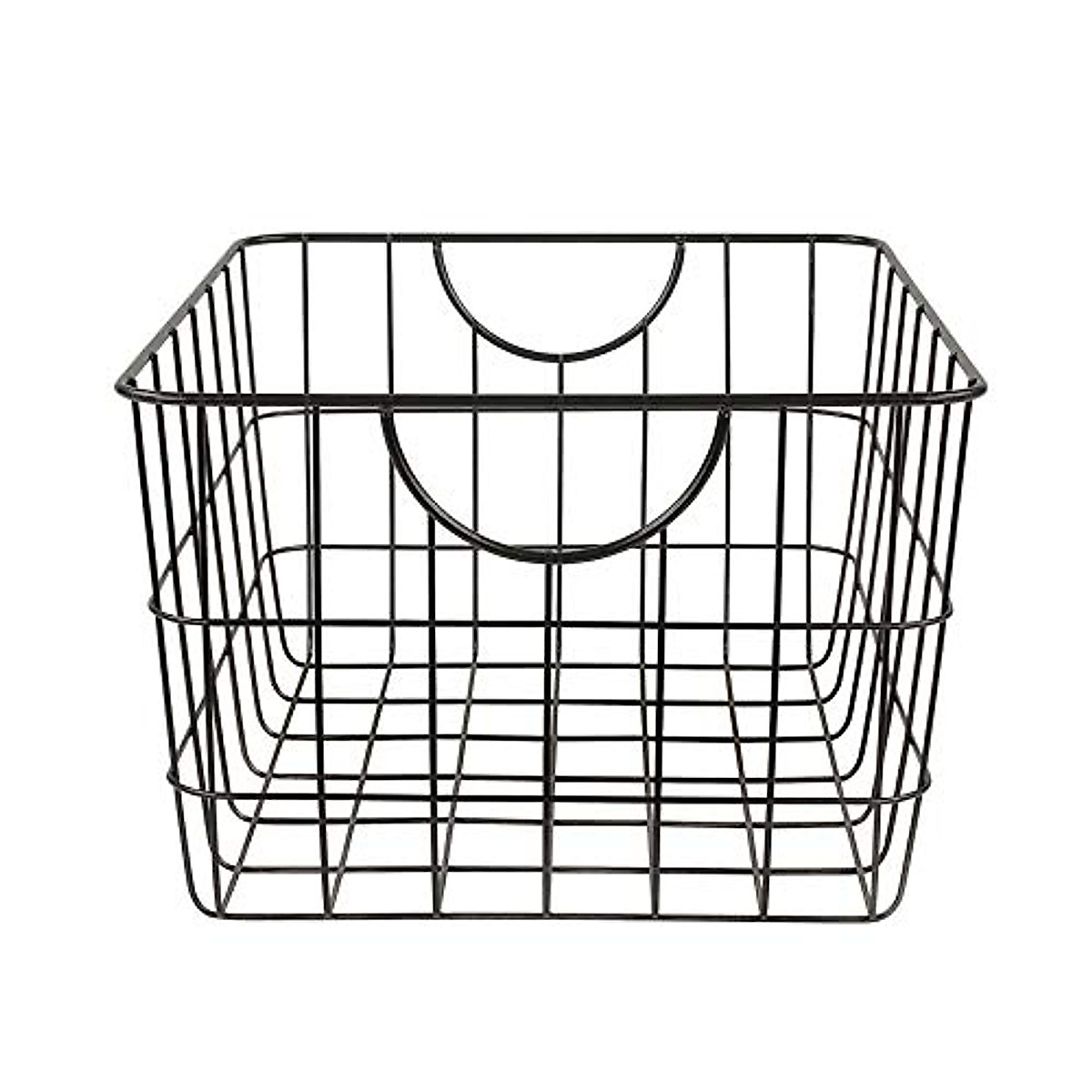 Spectrum Utility Wire Basket (Black) - Storage Bin & Décor for Bathroom, Closet, Pantry, Under Sink, Toy, Shelf, Kitchen, & Nursery Organization